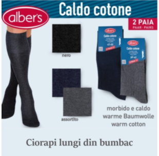Ciorapi lungi uni din bumbac pentru barbati, set 2 perechi
